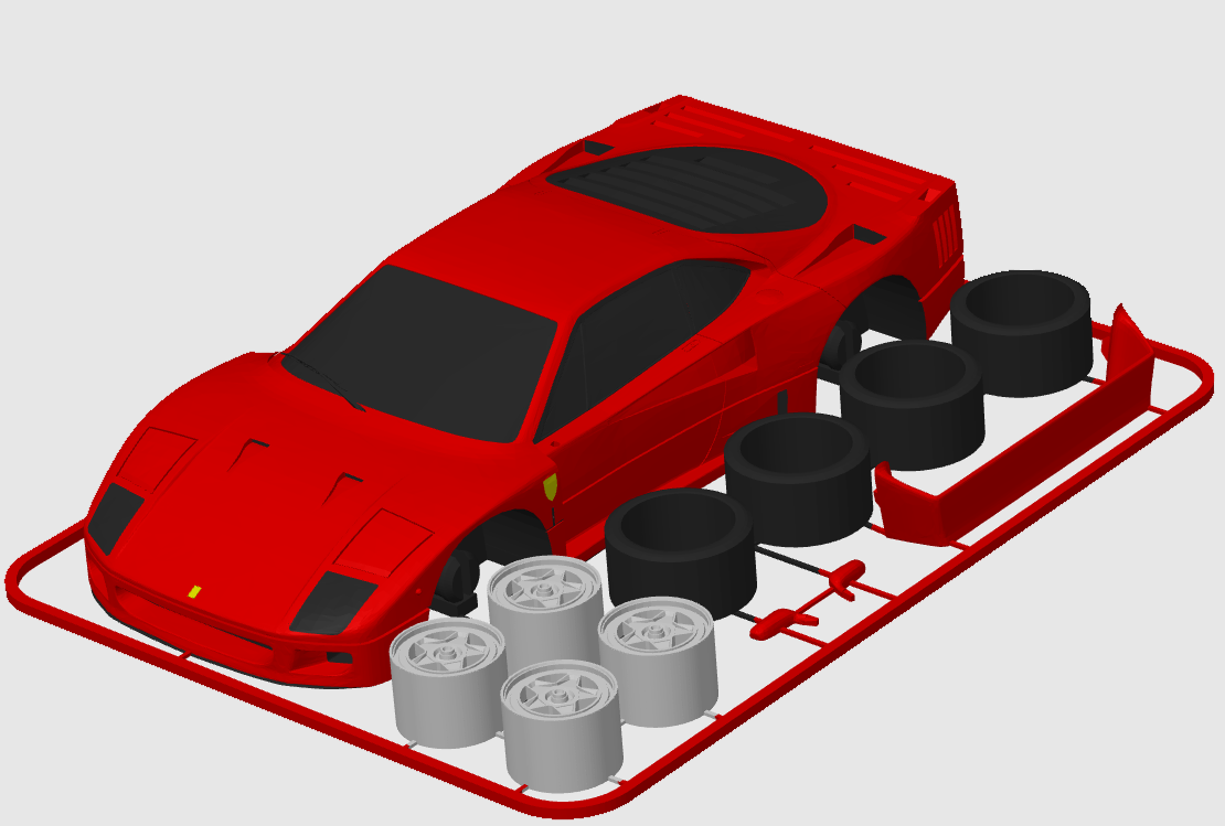 Ferrari F40 Kit Card by The Kit Card Guy | Download free STL model ...