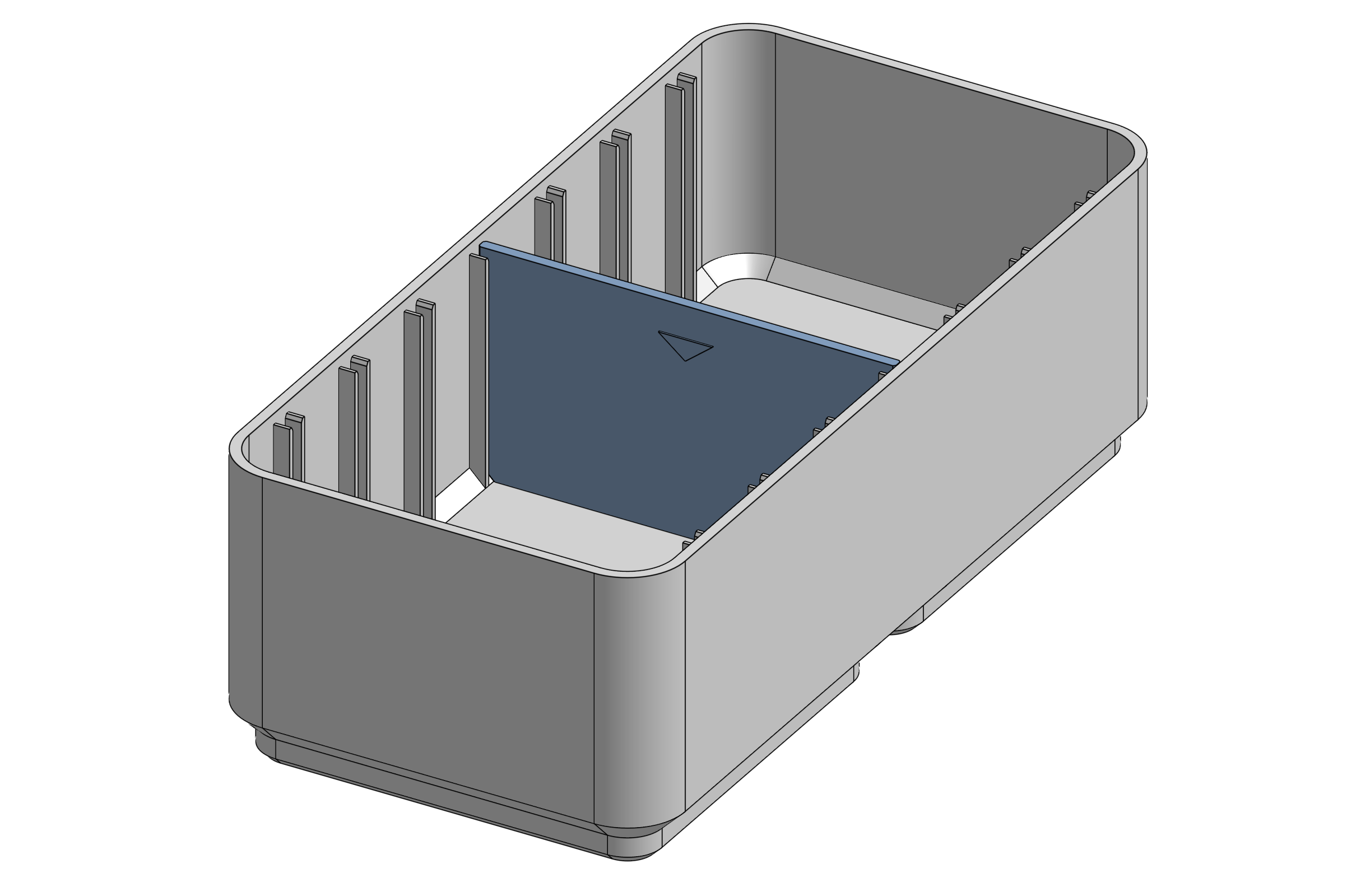 Parametric Gridfinity Bin with Dividers by tlisek | Download free STL model | Printables.com