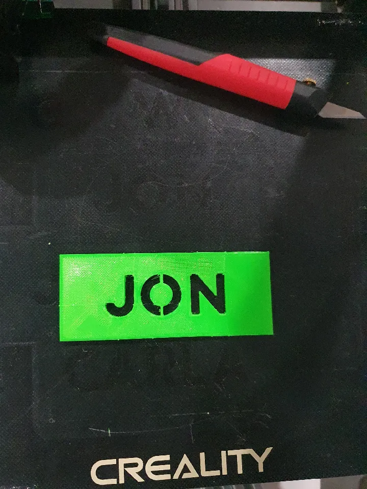Simple name Stencil: Jon by Spannerdriver | Download free STL model | Printables.com