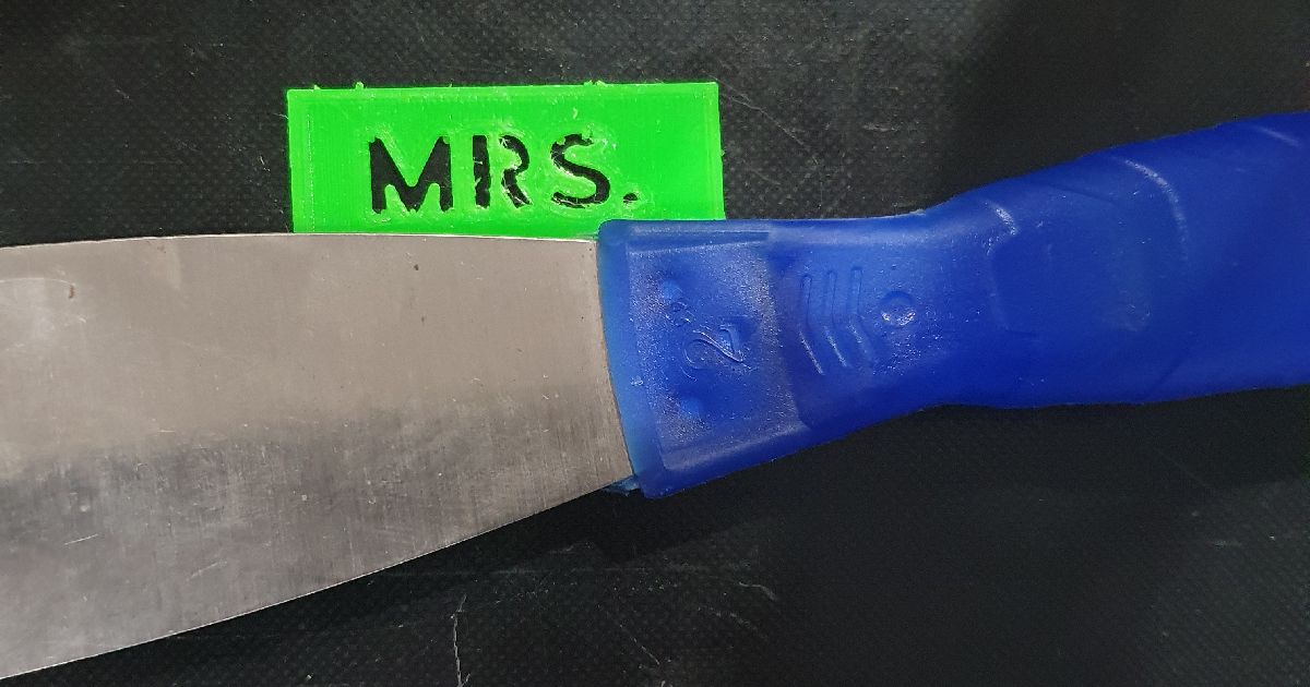 Simple name Stencil title: Mrs. by Spannerdriver | Download free STL ...