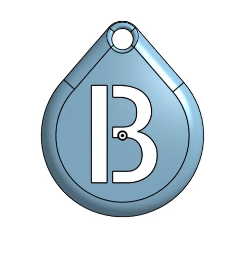 letter b name tag by luke | Download free STL model | Printables.com