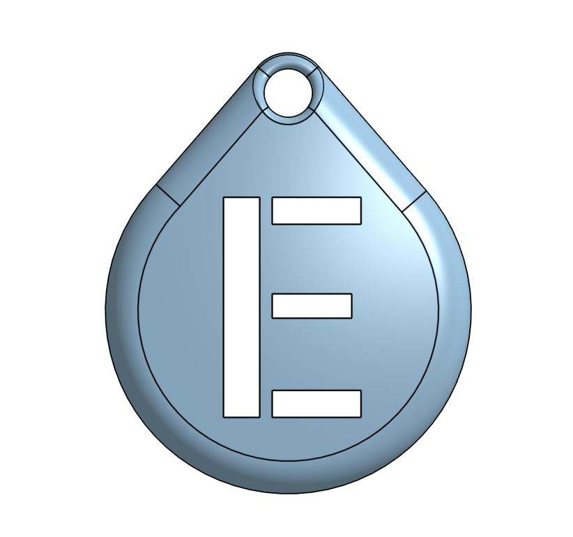 letter e name tag by luke | Download free STL model | Printables.com