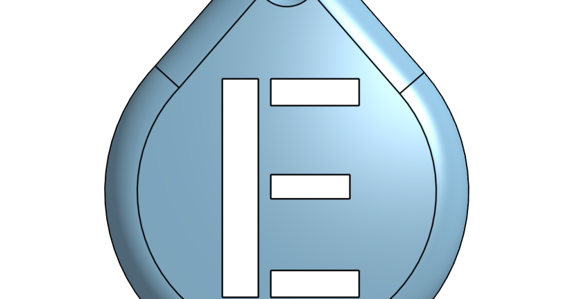 letter e name tag by luke | Download free STL model | Printables.com