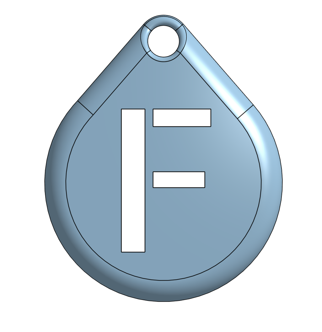 letter f name tag by luke | Download free STL model | Printables.com