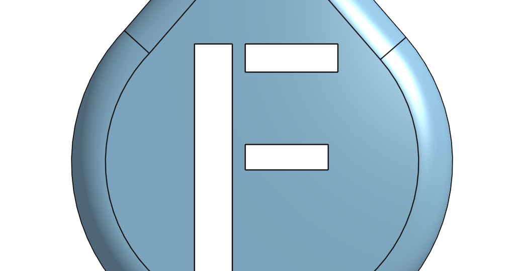 letter f name tag by luke | Download free STL model | Printables.com