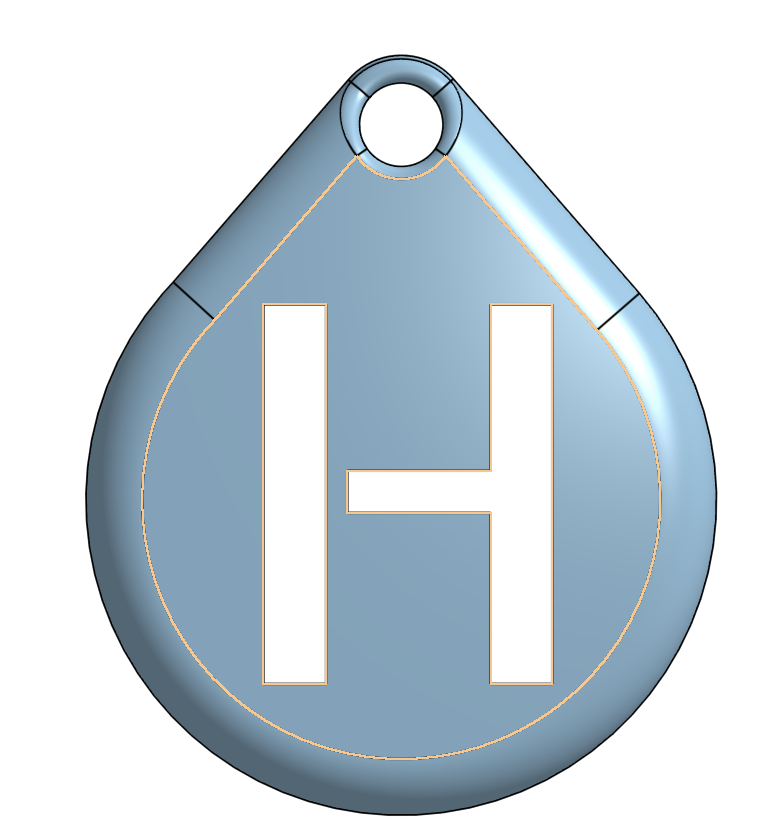 letter h name tag by luke | Download free STL model | Printables.com