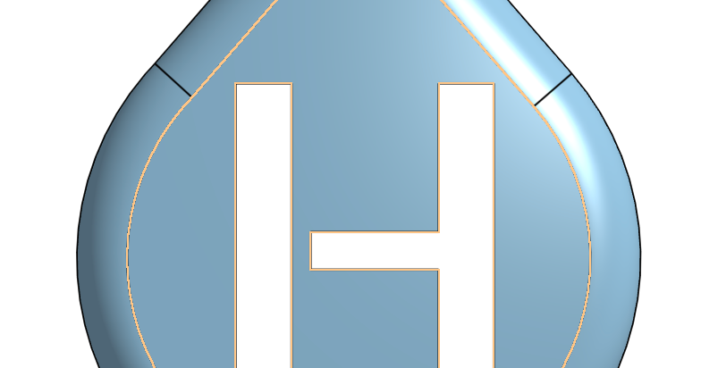 letter h name tag by luke | Download free STL model | Printables.com