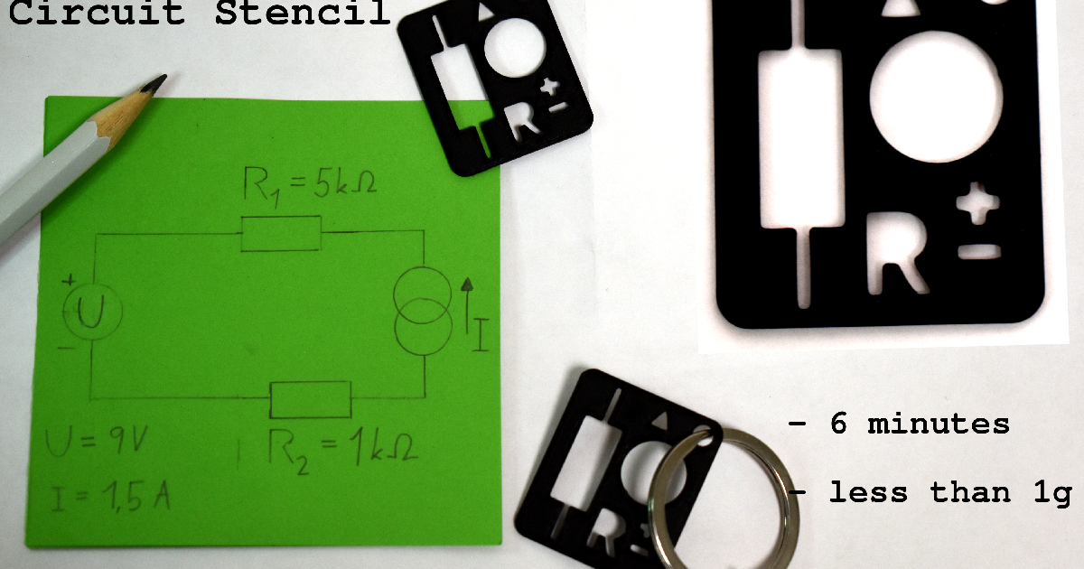 Basic El. Circuit Stencil by Martin | Download free STL model ...