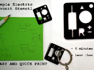 Basic El. Circuit Stencil by Martin | Download free STL model ...