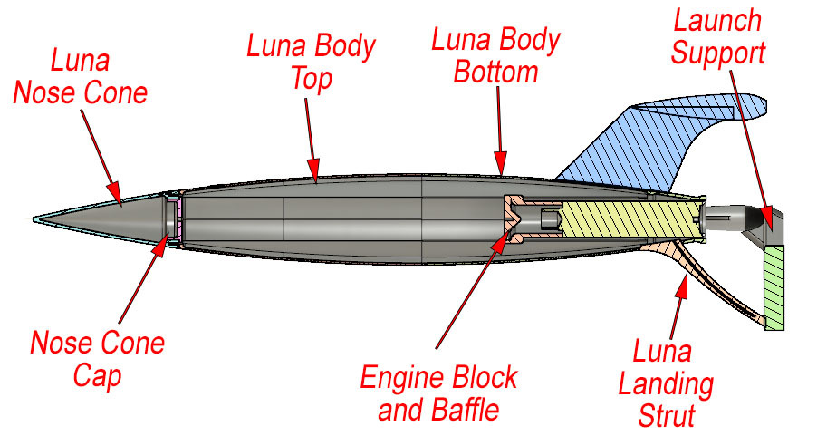 Luna (from Destination Moon) model rocket by Jamie Claye | Download ...