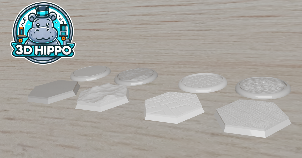 Mini Bases with different Terrains by 3DHippo | Download free STL model ...