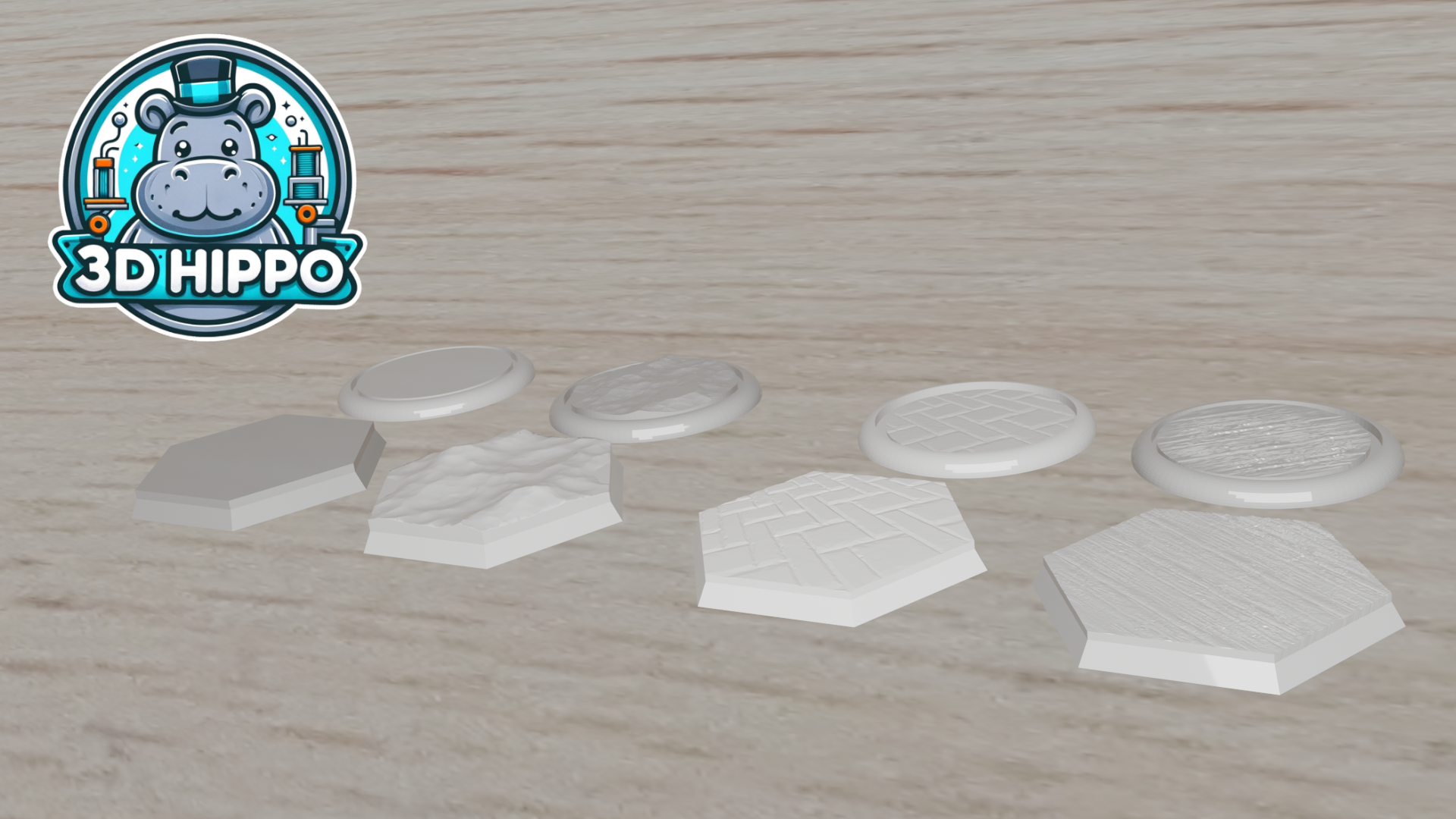 Mini Bases with different Terrains by 3DHippo | Download free STL model ...