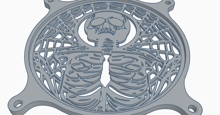 Fan cover: Skeleton with tie (120 mm) by Nina Máčová | Download free ...