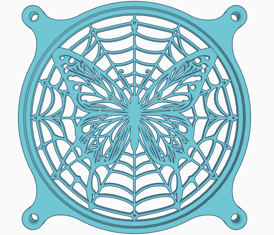 Fan cover: A butterfly caught in a web (120 mm) by Nina Máčová ...