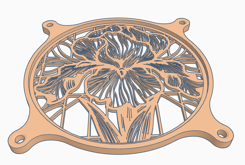 Fan cover: Iris flower (120 mm) by Nina Máčová | Download free STL ...