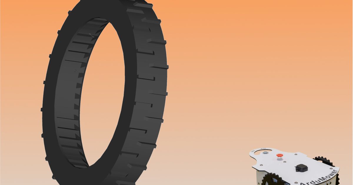 250mm Tire Model "Lawn" for DT200 Rims by Sam | Download free STL model ...