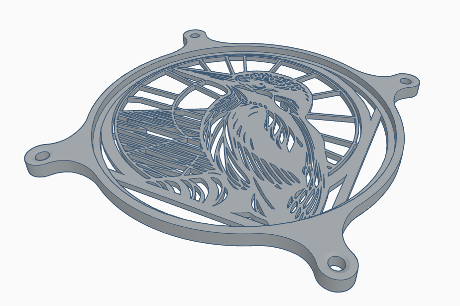 Fan cover: Kingfisher (120 mm) by Nina Máčová | Download free STL model ...