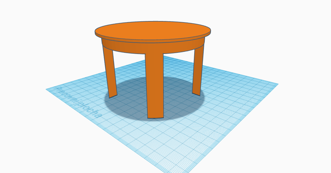 Dollhouse table by Eva Máčová | Download free STL model | Printables.com
