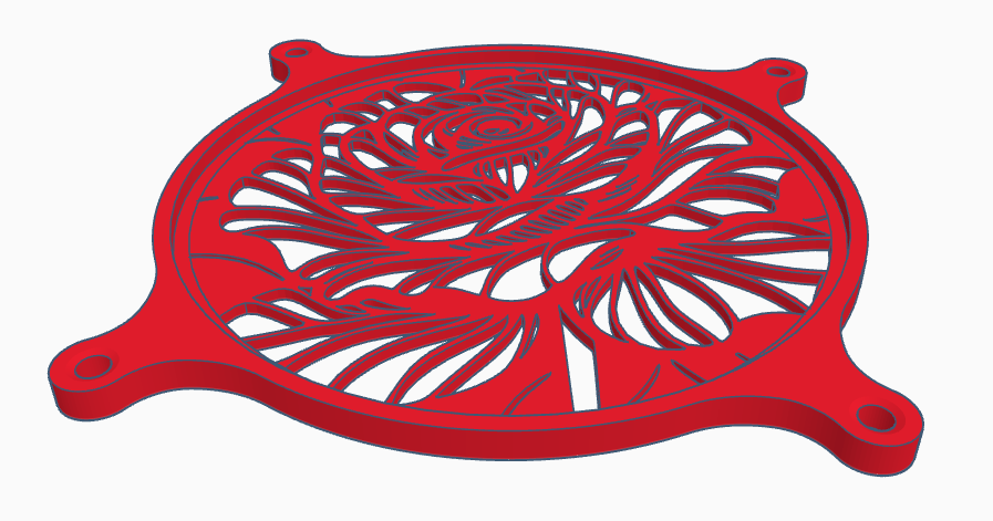 Fan cover: Rose (120 mm) by Nina Máčová | Download free STL model ...