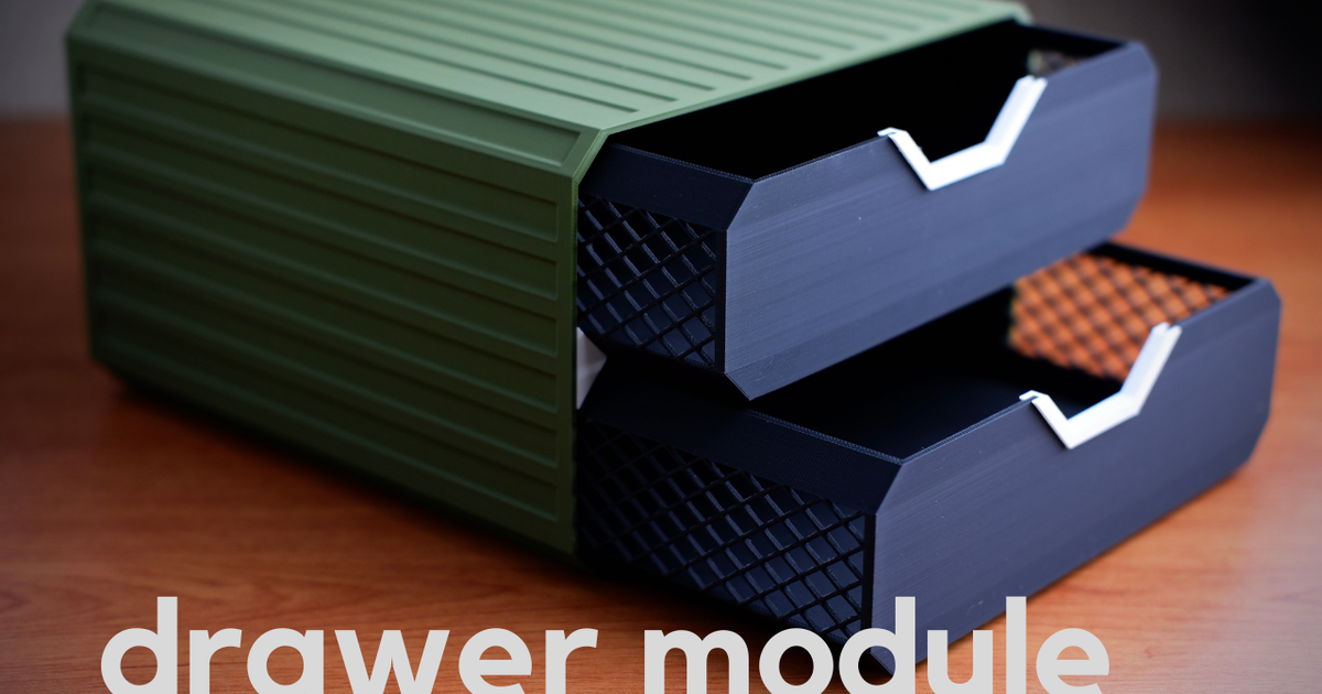 drawer module · reDesk by h3li0 | Download free STL model | Printables.com