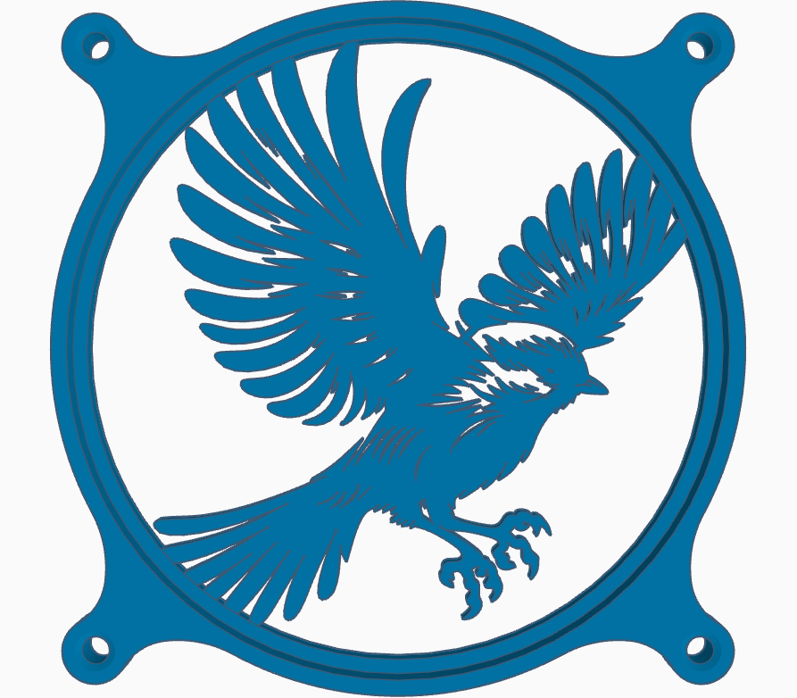 Fan cover: Little bird (120 mm) by Nina Máčová | Download free STL ...