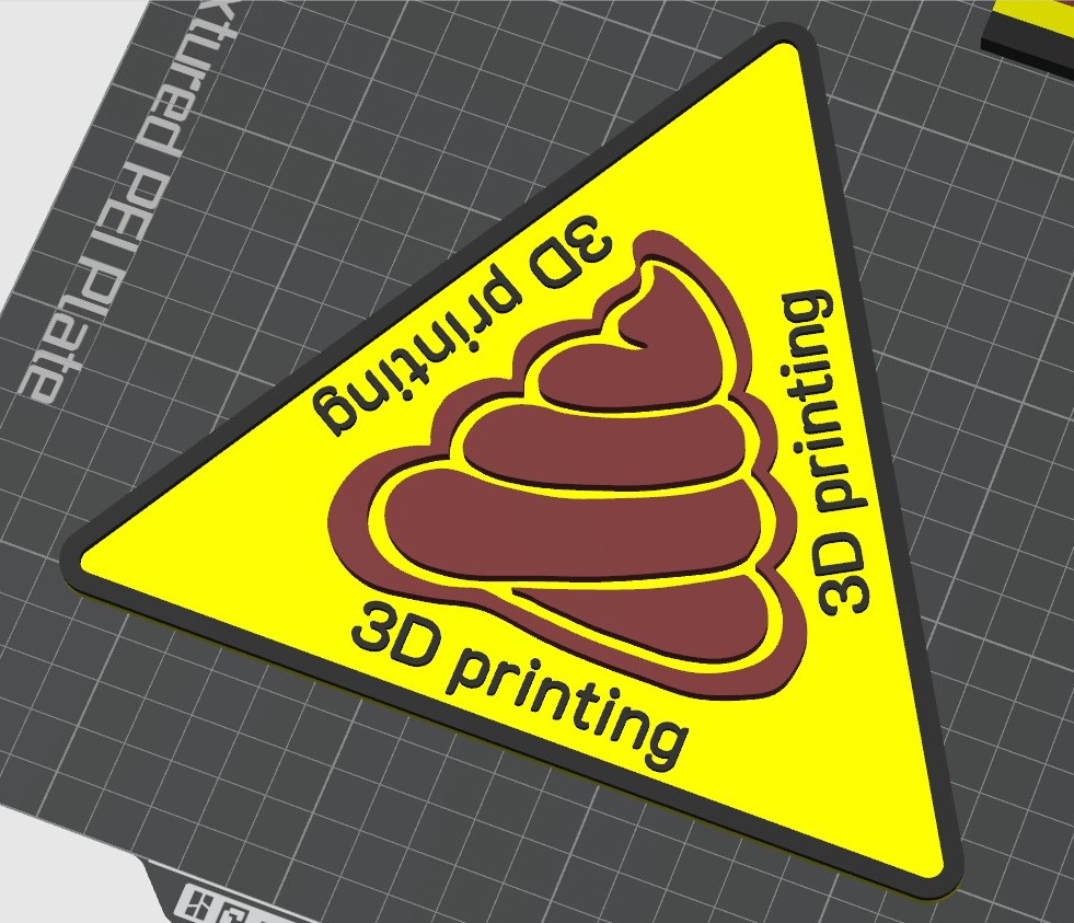 3D printer sign Funny - Turd / poop by R.deBrouwer | Download free STL ...