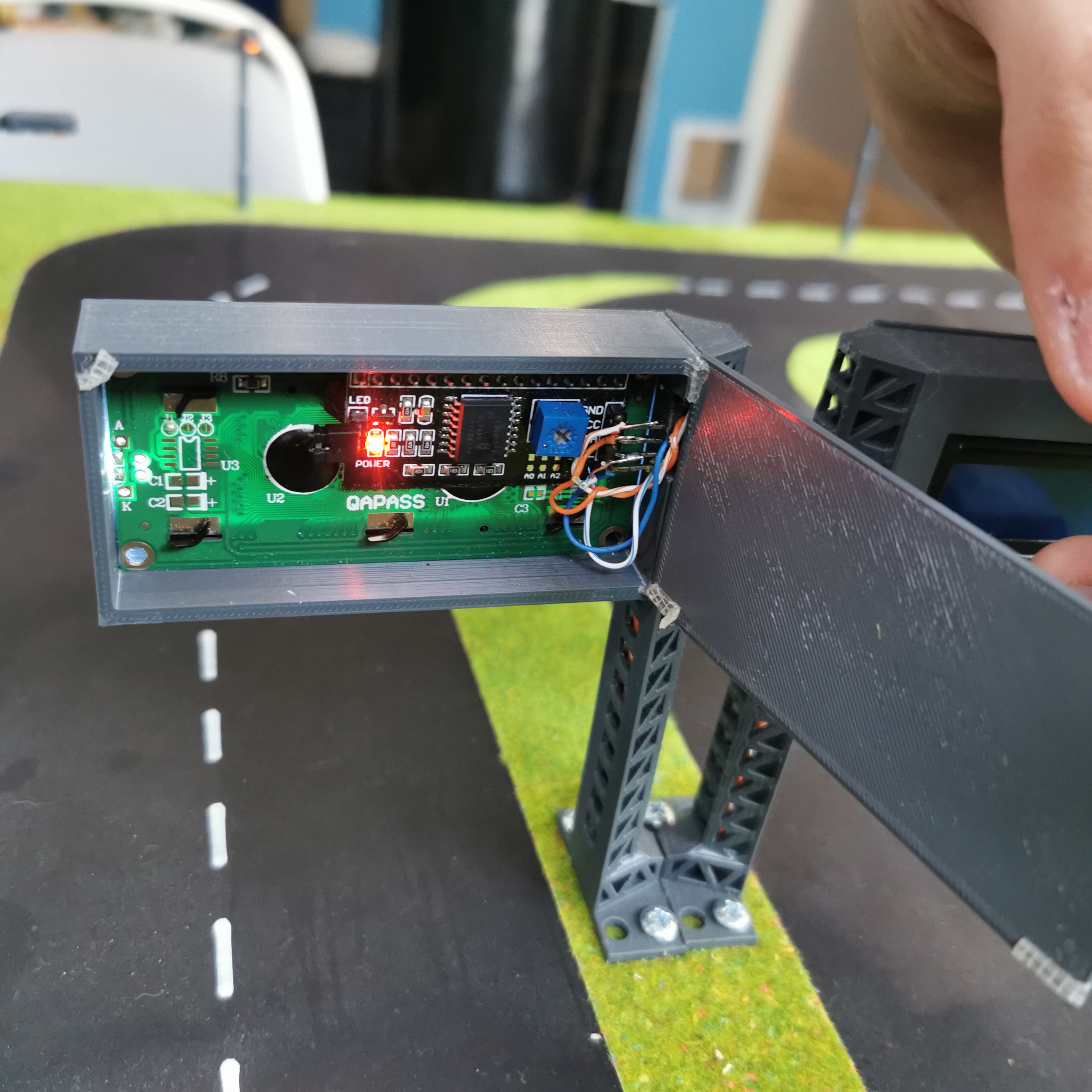 Road interactive road board for mockups (LCD 2x16) by monter3Dprinting ...