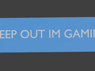 Keep Out Im Gaming Sign by James Games | Download free STL model ...