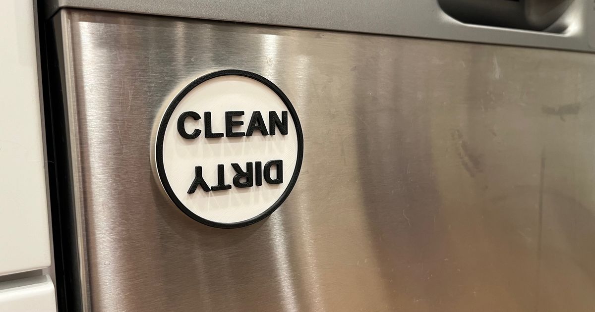 Dishwasher Dirty/Clean Indicator by Jonan Seeley | Download free STL ...