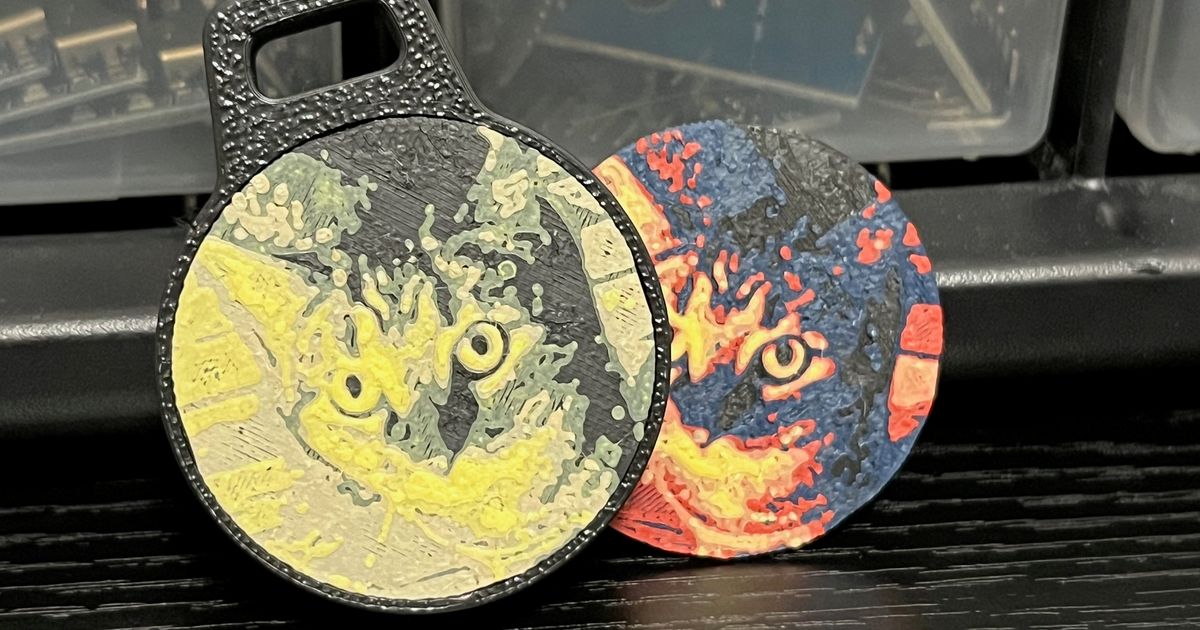 AirTag Keychain Holder w HueForge Portrait by Jonan Seeley | Download ...