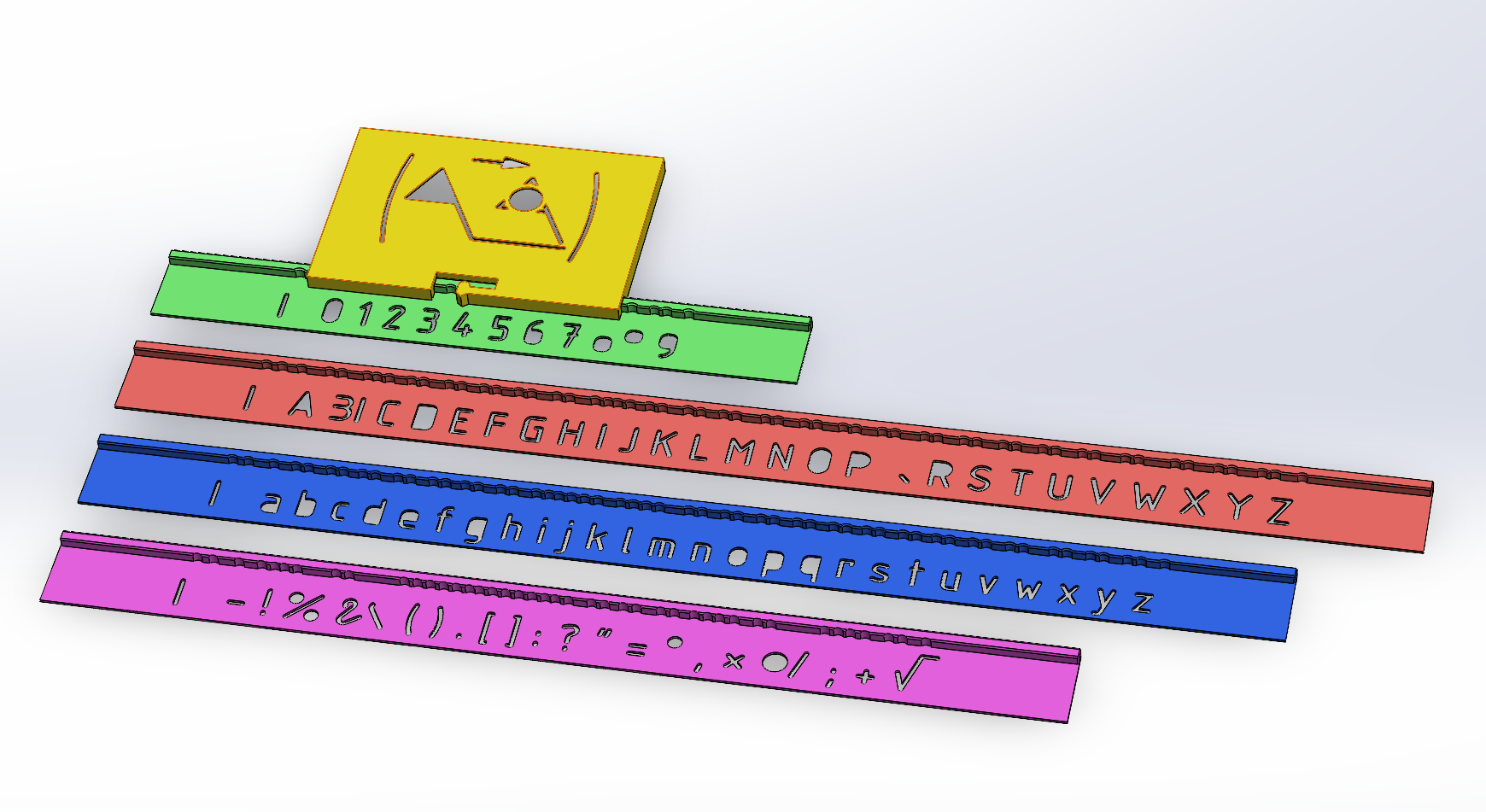 Stencil for technical drawings by Richard | Download free STL model ...