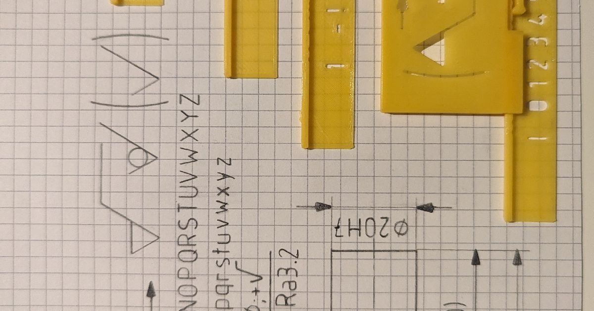 Stencil for technical drawings by Richard | Download free STL model ...