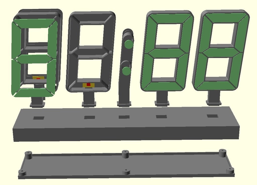Seven Segment Led Clock Esp8266 Ws2812b By Jiri Dobry Download