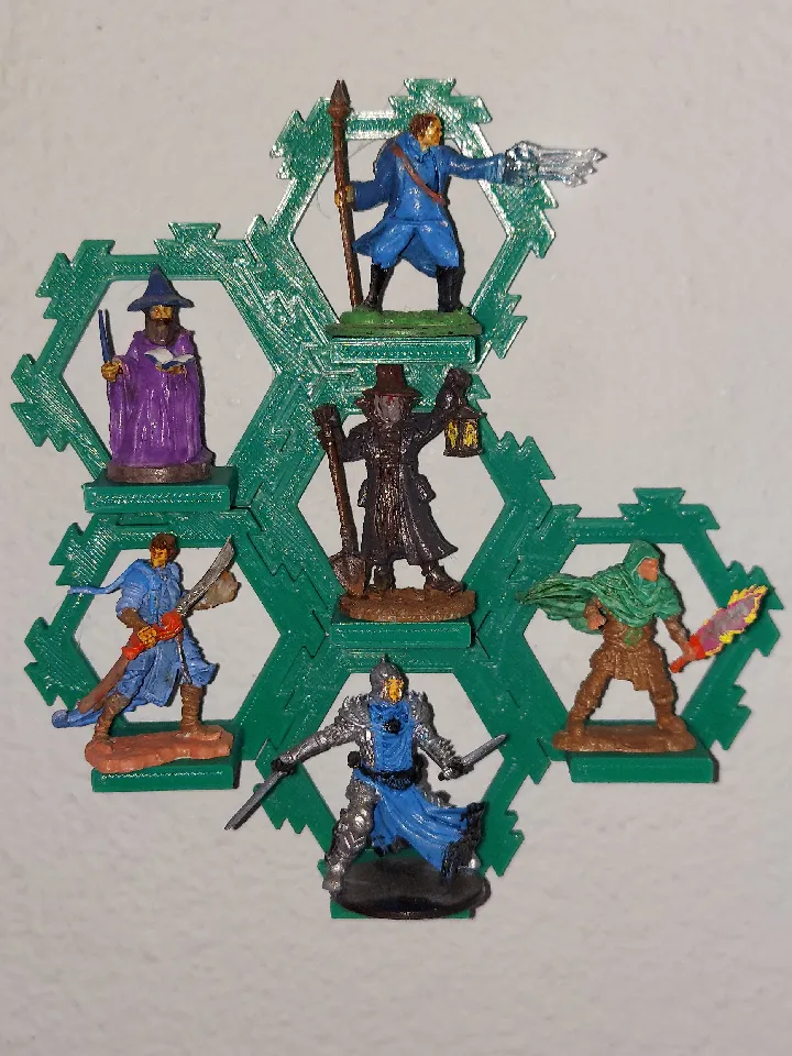 Hexagonal display shelves for 28mm minis by ABitMoreAdventure ...