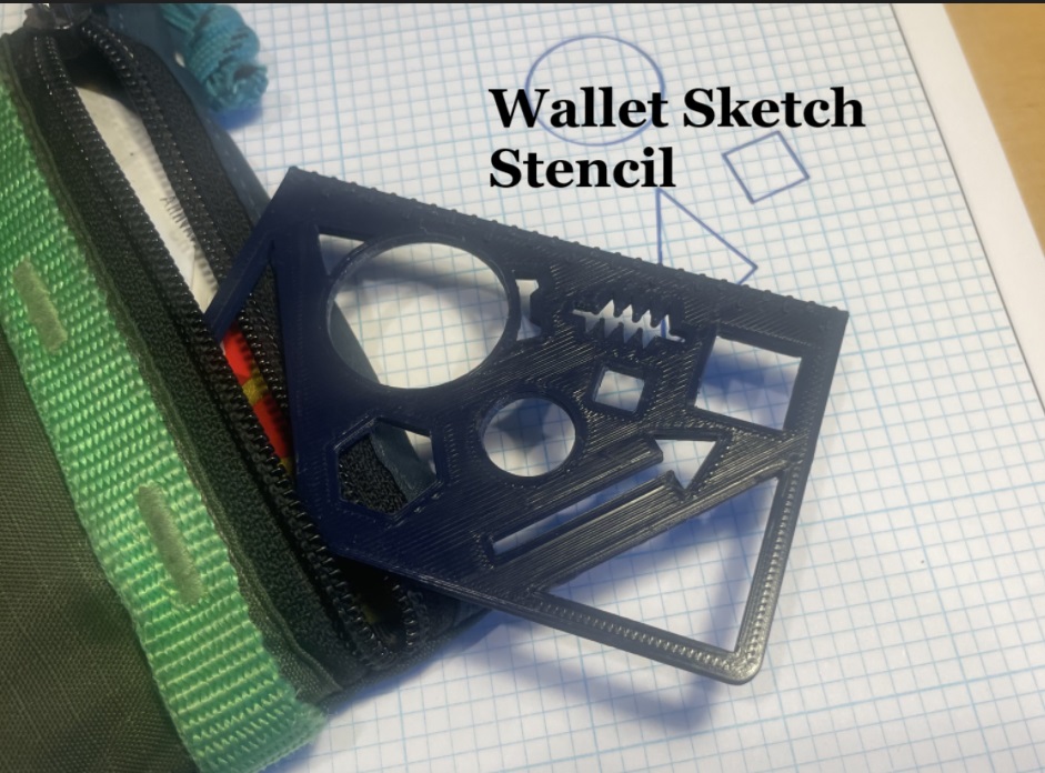 Wallet Sketch Stencil by muldy07 | Download free STL model | Printables.com