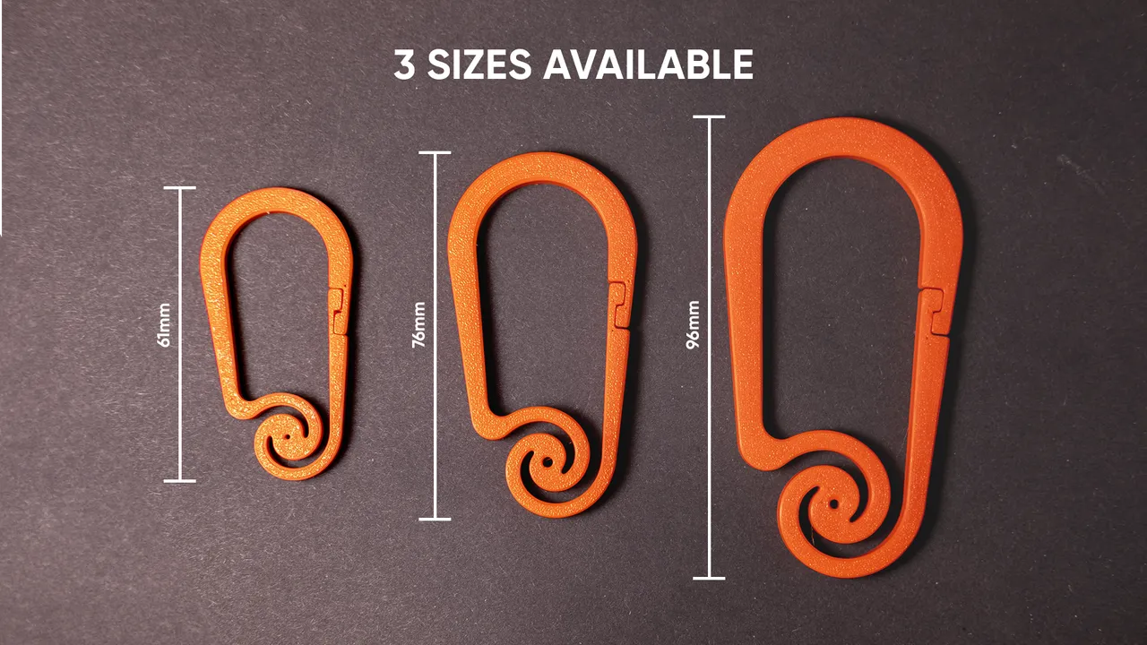 The Spirabiner - Spiral Carabiner by 3D Print It | Download free STL ...