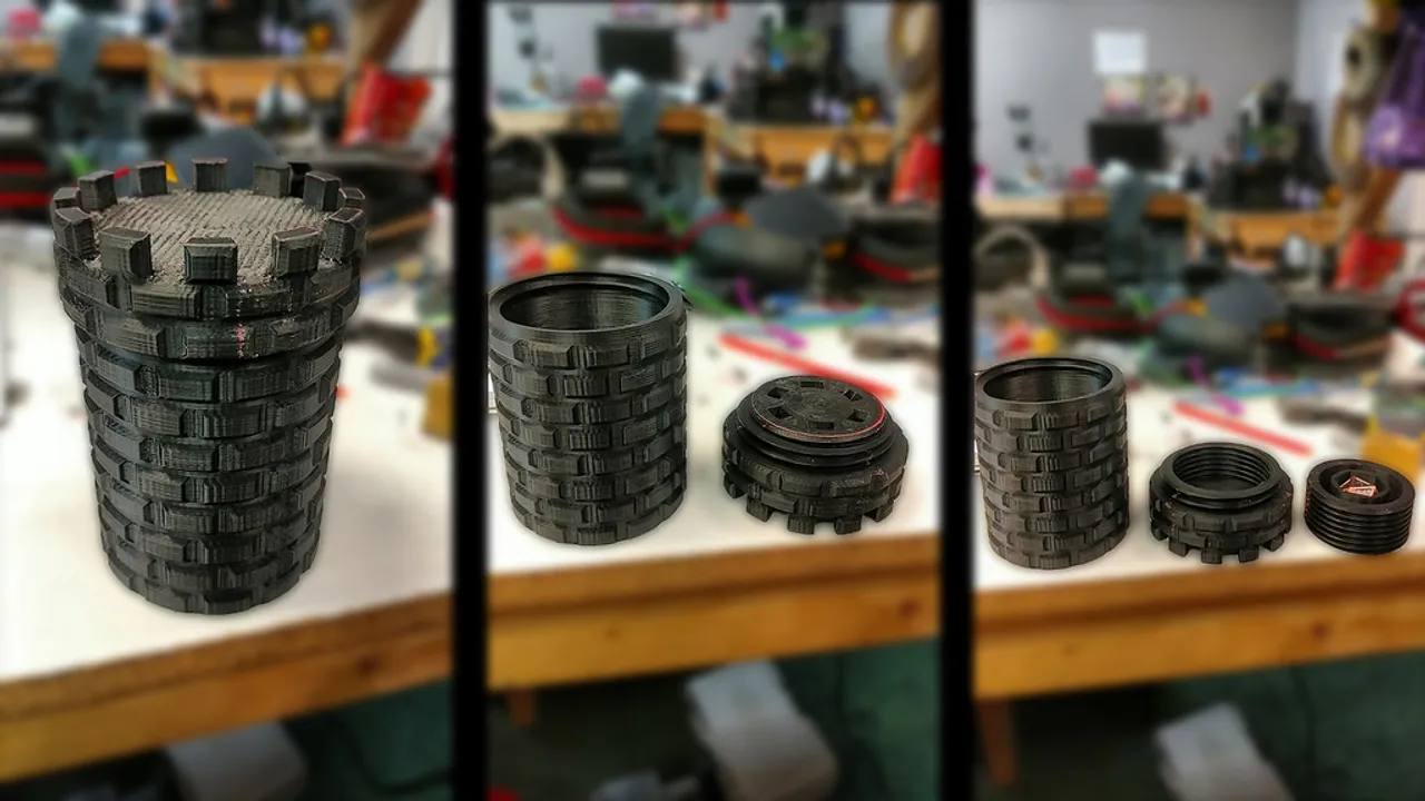 D&D dice container (w/ 25mm D20 insert) by DC | Download free STL model ...
