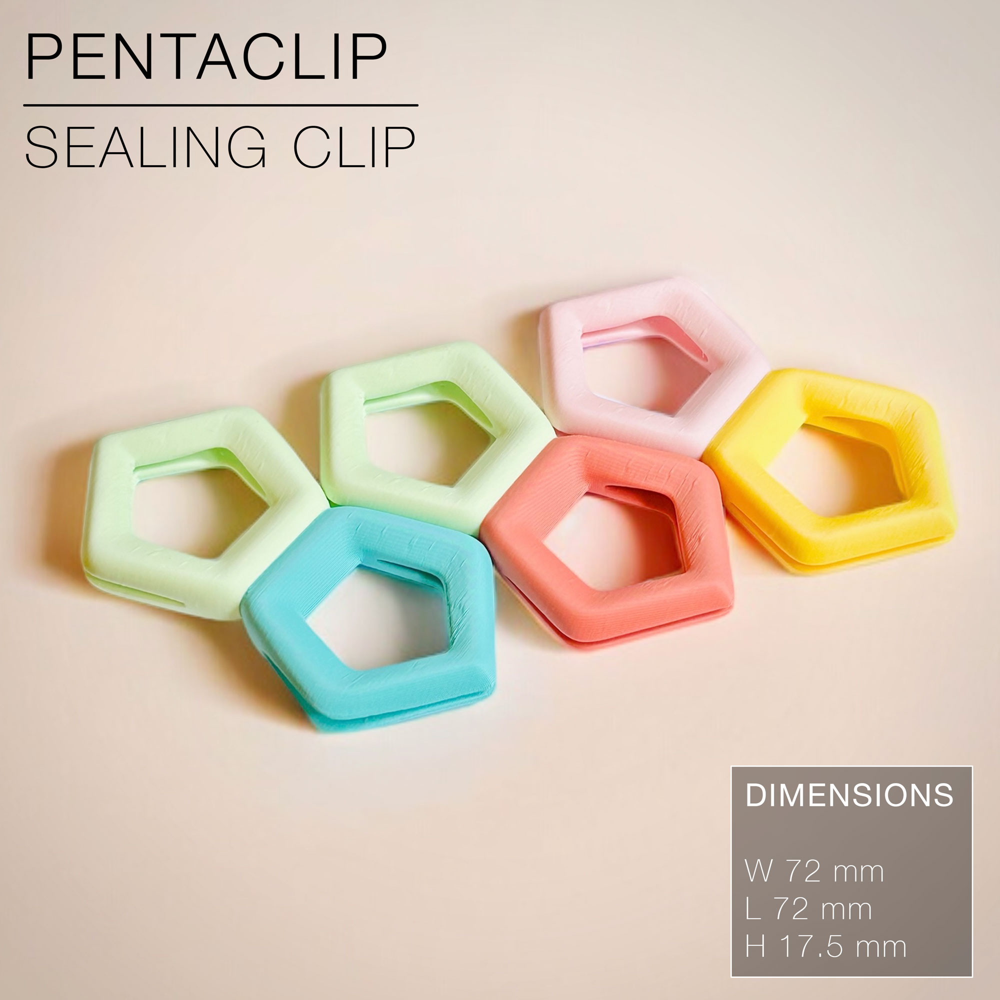 PENTACLIP | bag sealing clip by Charles Regaud | Printables Store