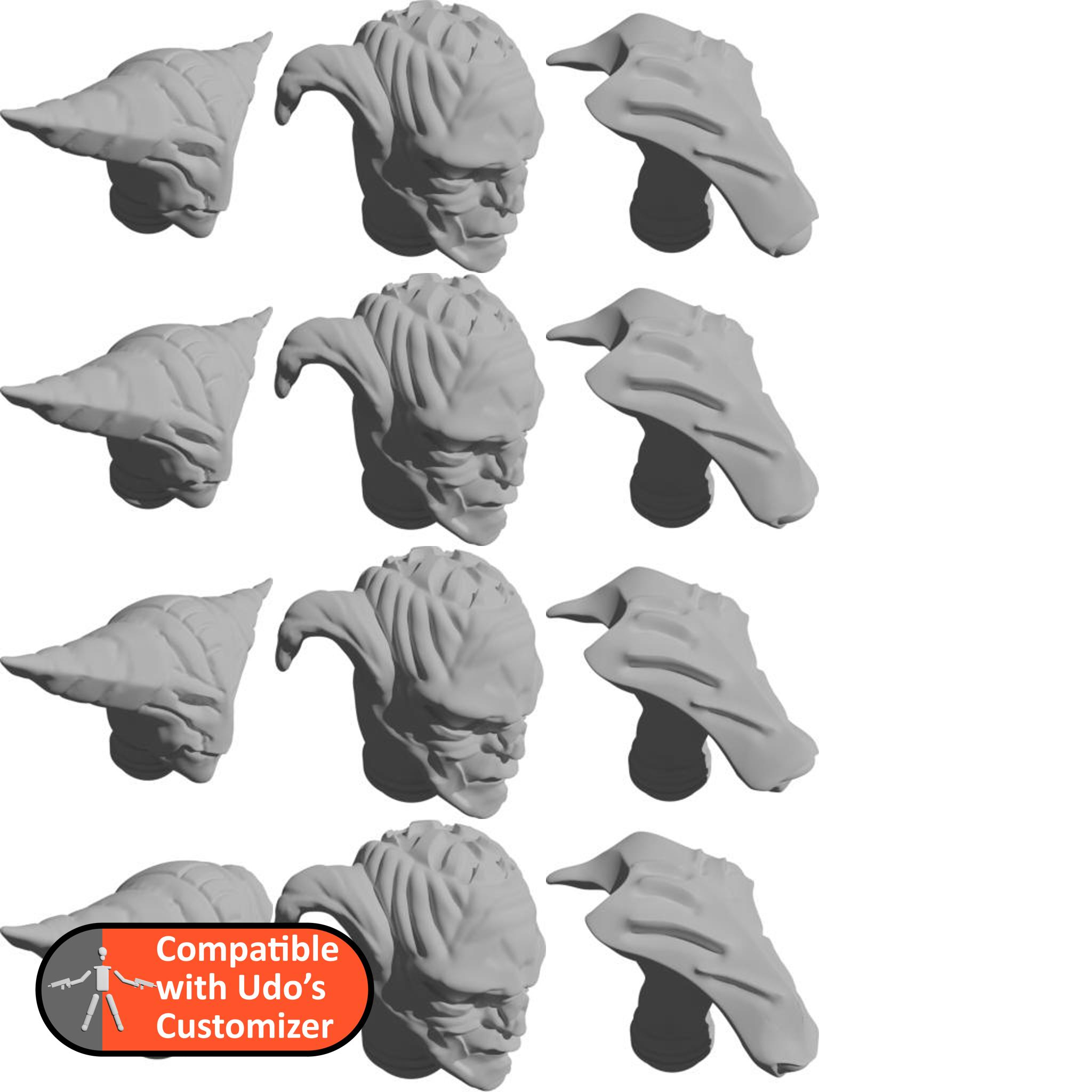 Alien Heads Volume 1 by Nyverdale Tabletop | Download free STL model ...