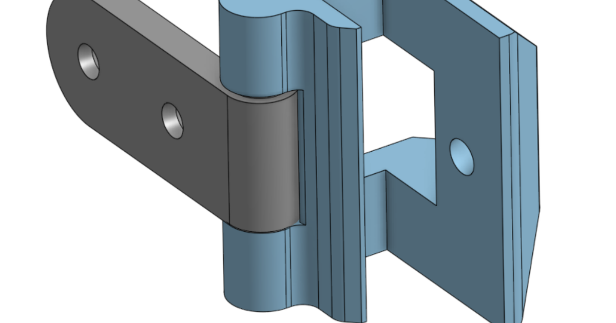 Print-in-Place simple hinge for CP 10mm by DZC | Download free STL ...