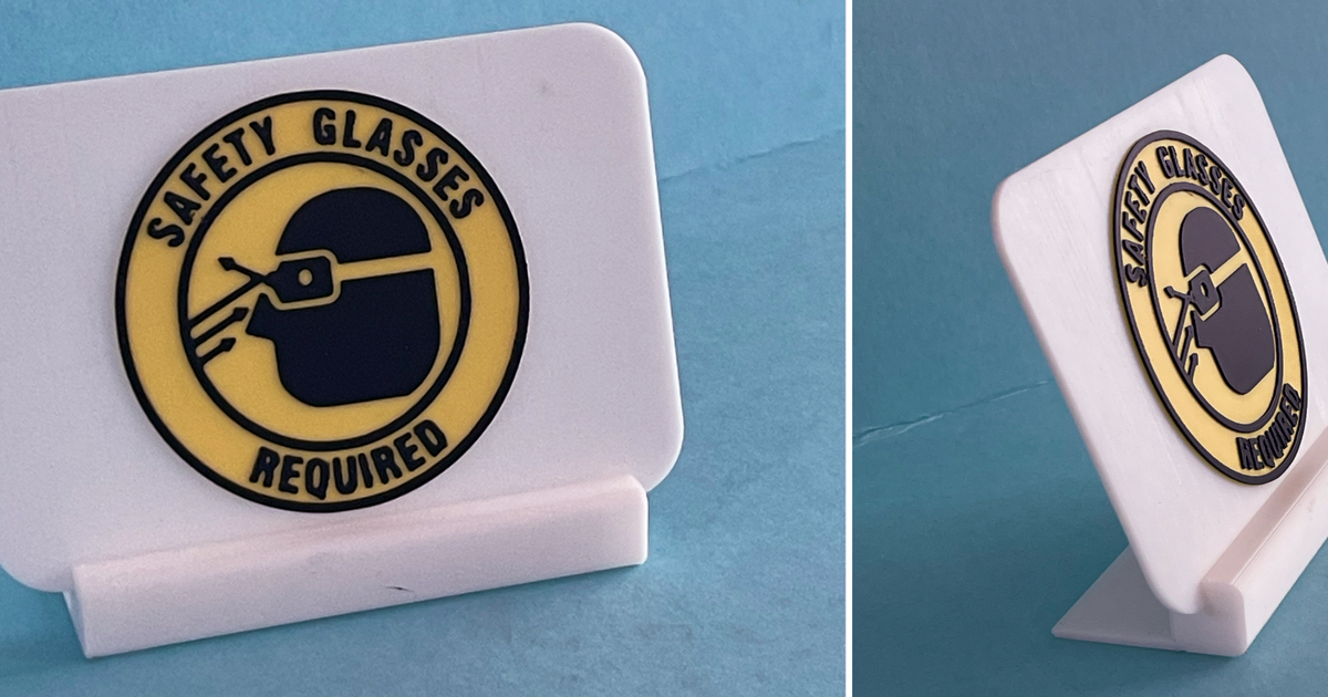 Desktop Safety Sign by Russ Garrett | Download free STL model ...