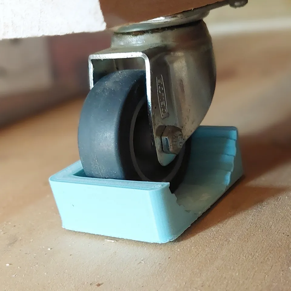 Yet another wheel chock (wheel stopper), 2" or 50mm caster wheel by ...