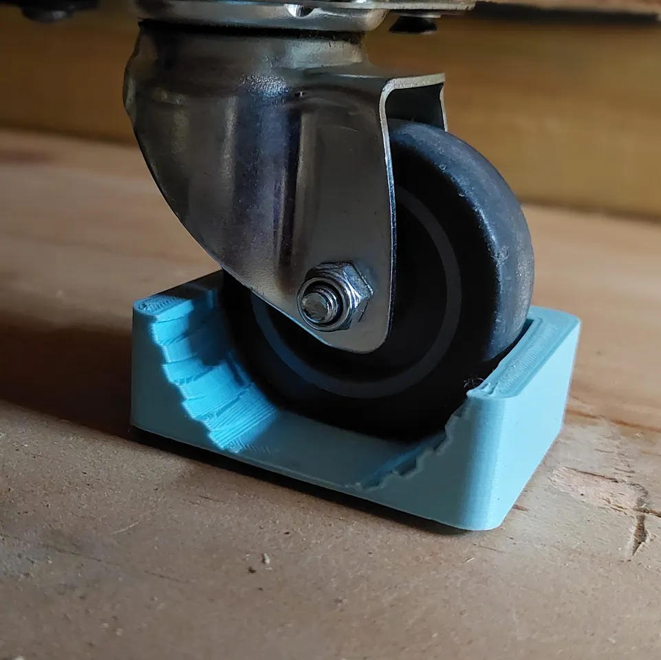 Yet another wheel chock (wheel stopper), 2" or 50mm caster wheel by ...