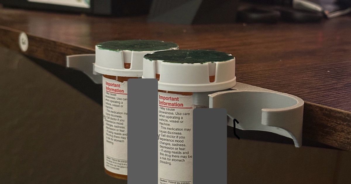 Pill Rack by Foxjitas | Download free STL model | Printables.com