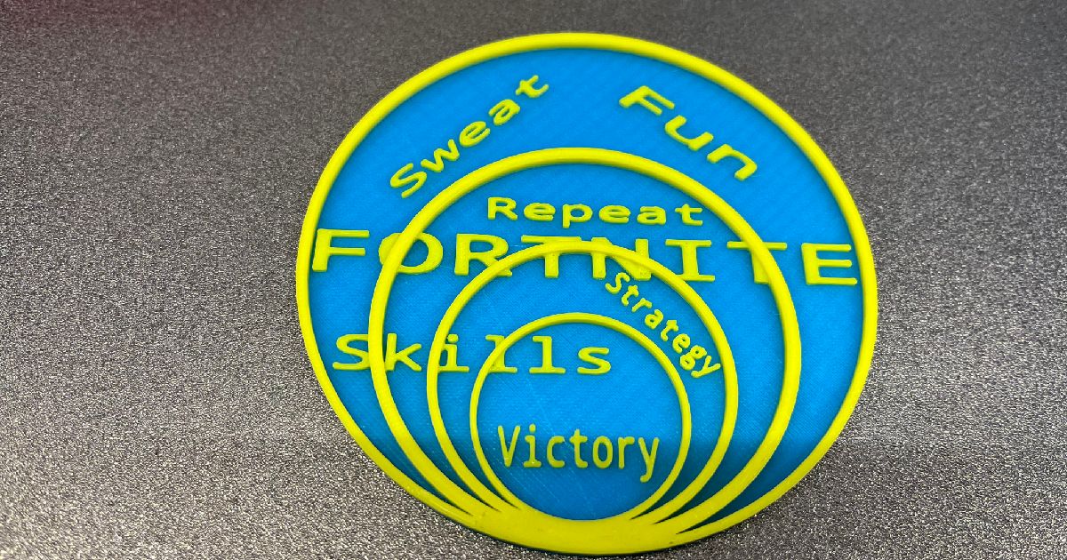 Fortnite Coaster Rings - 2 Color Print by Macbambi | Download free STL ...