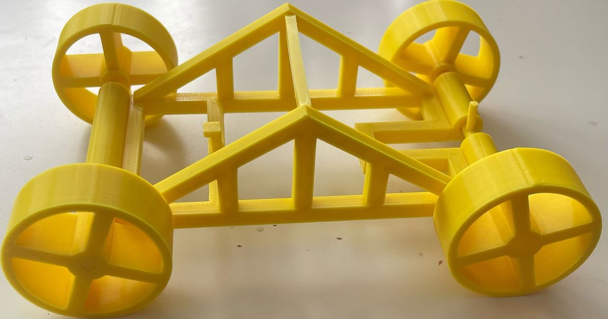 Simple elastic band powered car by Ethan Lawler | Download free STL ...