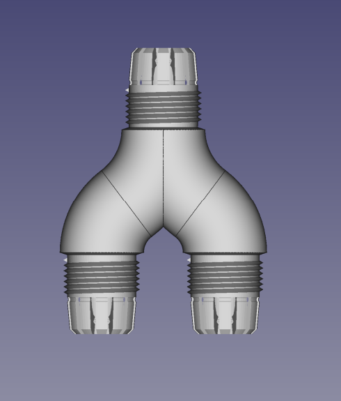 Garden Hose Y - Connector 1/2" (13mm) by diidjej | Download free STL ...