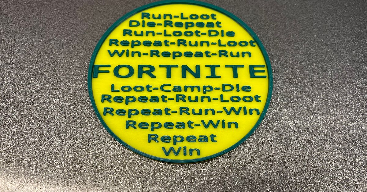 Fortnite Win Coaster 2 Color Print by Macbambi | Download free STL ...