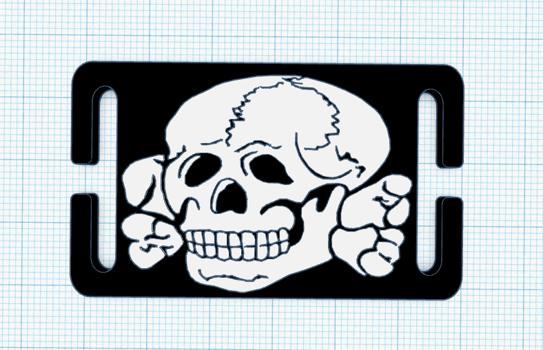 Skull/Totenkopf "Patch" for Molle Backpack, Model Num2 by Tinky ...