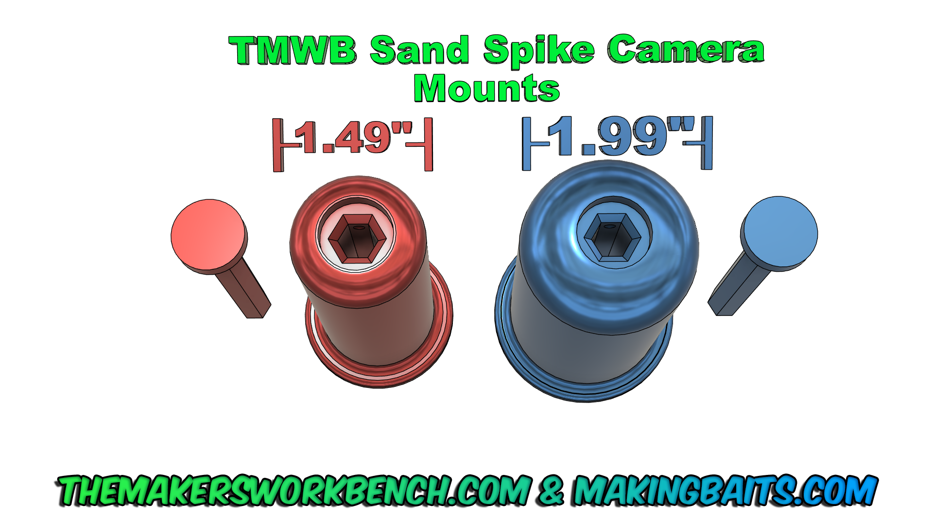 Sand Spike Camera Mount Insert - 1.5-in & 2-in with 1/4-20 Threads by ...